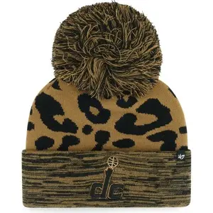'47 Washington Wizards Rosette Cuffed Knit Hat With Pom - Leopard