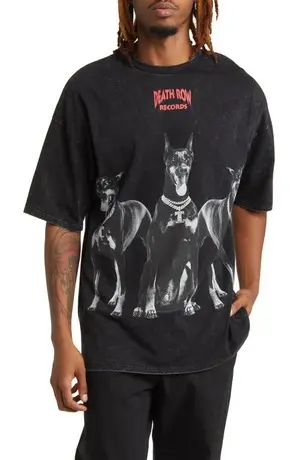 DEATH ROW RECORDS Doberman Cotton Graphic T-shirt