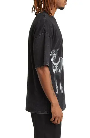DEATH ROW RECORDS Doberman Cotton Graphic T-shirt