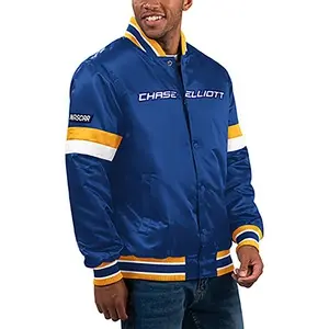 STARTER Chase Elliott Home Game Full-snap Varsity Jacket - Royal