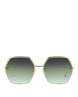 Isabel Marant Octagon Sunglasses, 59mm - Rose Gold/green Gradient