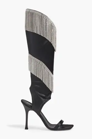 GIUSEPPE ZANOTTI Demode 105 Crystal-embellished Satin Sandals