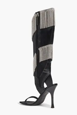GIUSEPPE ZANOTTI Demode 105 Crystal-embellished Satin Sandals