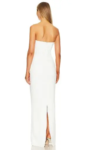 Retrofete Luna Strapless Gown - White