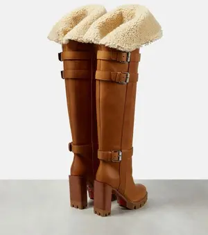 CHRISTIAN LOUBOUTIN Brodeback Lug Over-the-knee Boots
