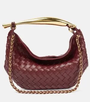 Bottega Veneta Sardine Chain Intrecciato Leather Tote - Red