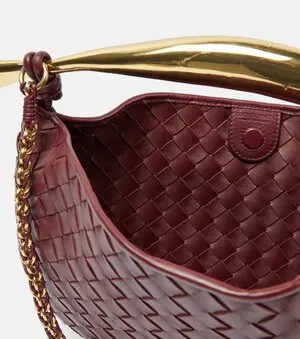 Bottega Veneta Sardine Chain Intrecciato Leather Tote - Red