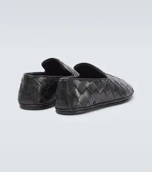 Bottega Veneta Sunday Leather Slippers - Black