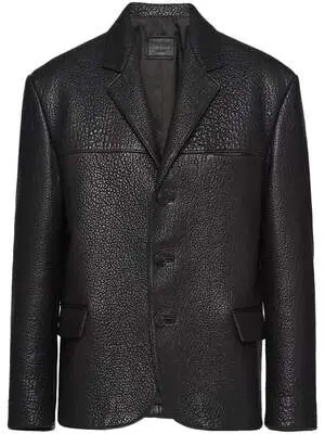 Prada Single-breasted Leather Jacket