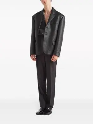 Prada Single-breasted Leather Jacket