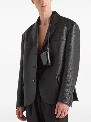 Prada Single-breasted Leather Jacket