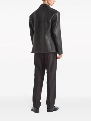 Prada Single-breasted Leather Jacket