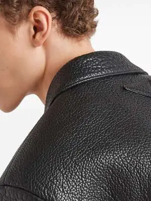 Prada Single-breasted Leather Jacket