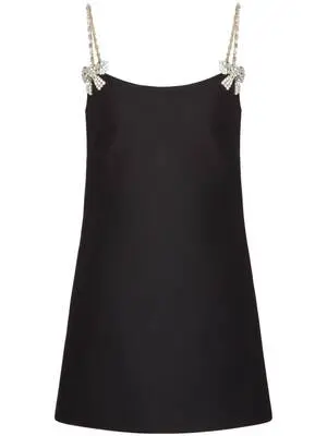 Valentino Garavani Crepe Couture Embroidered Minidress