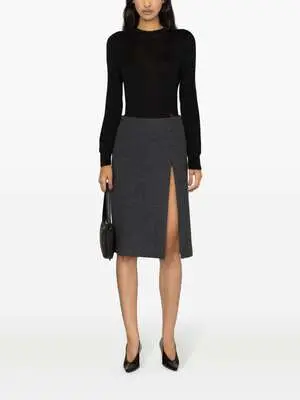 Victoria Beckham Logo-embroidered Merino Wool Jumper