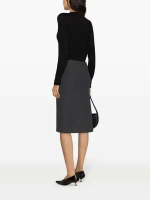 Victoria Beckham Logo-embroidered Merino Wool Jumper