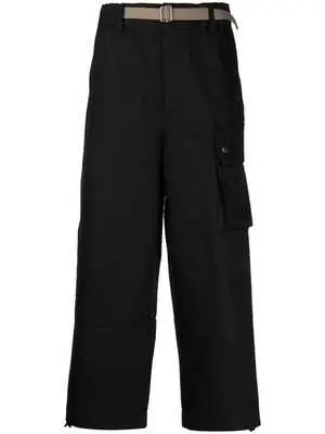 SPOONYARD Cropped Wide-leg Cargo Trousers