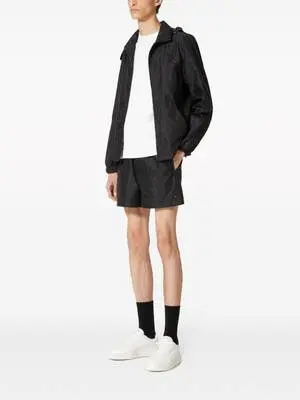 Valentino Garavani Toile Iconographe Windbreaker Jacket - Black