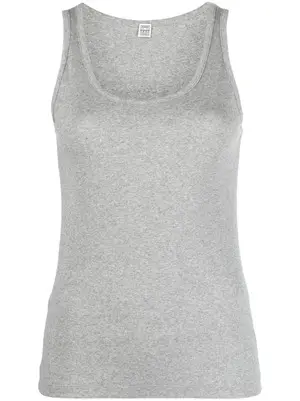 TOTEME Classic Ribbed Tank Top - Grey
