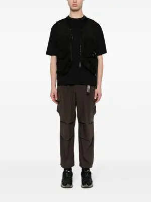 SPOONYARD Logo-appliqué Belted Cargo Trousers