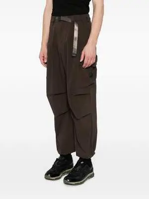 SPOONYARD Logo-appliqué Belted Cargo Trousers
