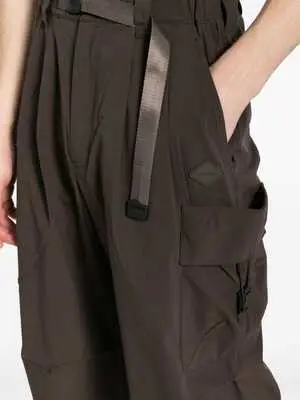 SPOONYARD Logo-appliqué Belted Cargo Trousers