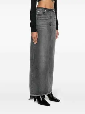 COURREGES Heritage Cut-out Stonewashed Denim Skirt