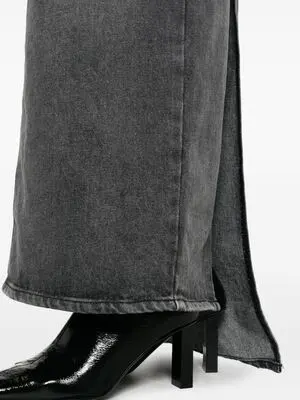 COURREGES Heritage Cut-out Stonewashed Denim Skirt