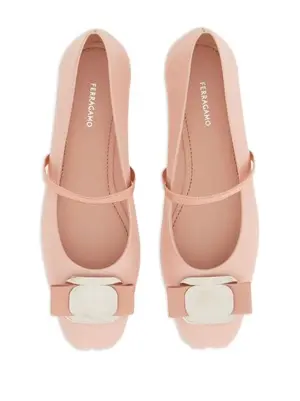 FERRAGAMO Vara Flat Ballerinas - Pink