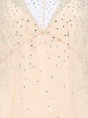 Prada Crystal-embellished Tulle Midi Dress