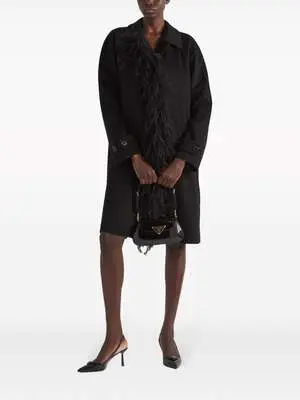 Prada Feather-trim Cashmere Coat