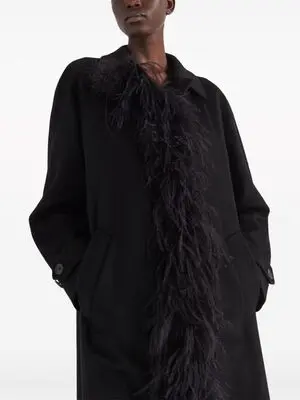 Prada Feather-trim Cashmere Coat