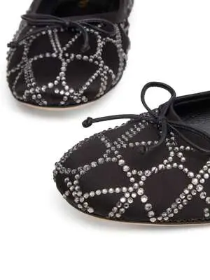 Valentino Garavani Toile Iconographe Embellished Ballerina Shoes