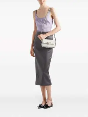 Prada Satin Midi Skirt