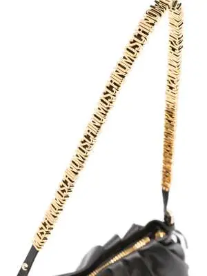 Moschino Appliqué Leather Shoulder Bag