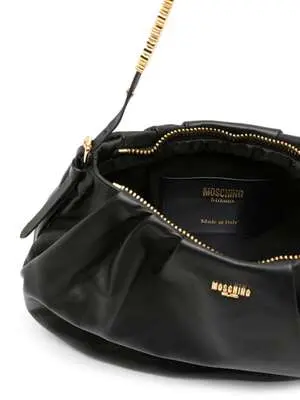 Moschino Appliqué Leather Shoulder Bag
