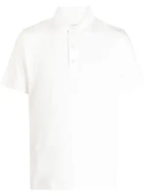 Rag & Bone Classic Flame Cotton Polo Shirt - White