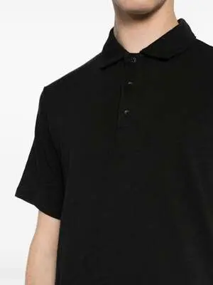 Rag & Bone Classic Flame Cotton Polo Shirt - Black