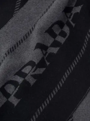 Prada Logo-jacquard Wool Scarf
