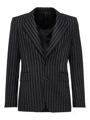 Alexander McQueen Pinstriped Single-breasted Blazer - Black