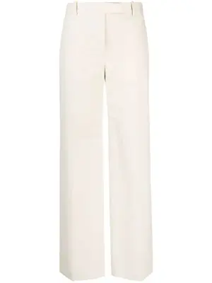 THE ROW Wide-leg Cotton-virgin Wool Trousers