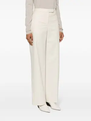 THE ROW Wide-leg Cotton-virgin Wool Trousers