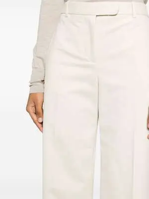 THE ROW Wide-leg Cotton-virgin Wool Trousers