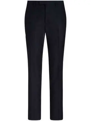 Etro Jacquard Tapered-leg Trousers - Black