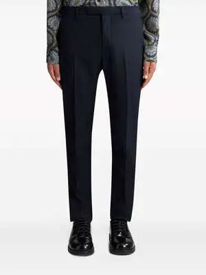 Etro Jacquard Tapered-leg Trousers - Black