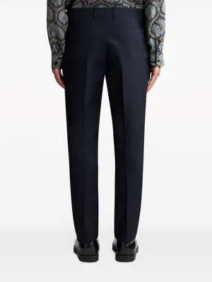 Etro Jacquard Tapered-leg Trousers - Black