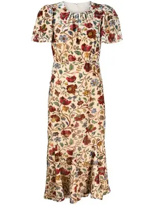 Rhode Arabella Velvet Midi Dress