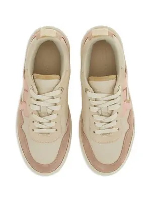 FERRAGAMO Gancini Lace-up Sneakers - Pink