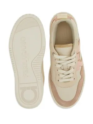 FERRAGAMO Gancini Lace-up Sneakers - Pink