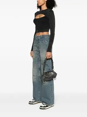 Guess Studded Leather Shoulder Bag